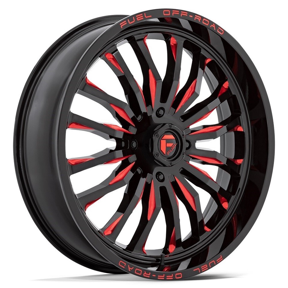 Fuel ARC 24" Wheels Red 44" Outlaw Max Tires Polaris RZR Turbo S / RS1 ...