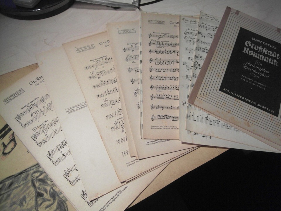 Notes Salonorchester Großstadt-romantik E.Fischer 15 aux Voix Oeuvre H ...