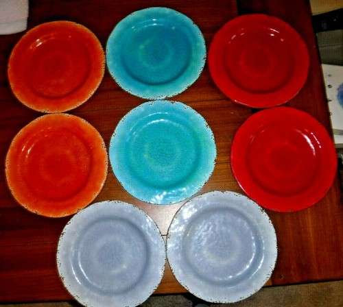 Pier 1 Imports Melamine Salad Plates 8" Luncheon PLates Set of 8 Ships ...