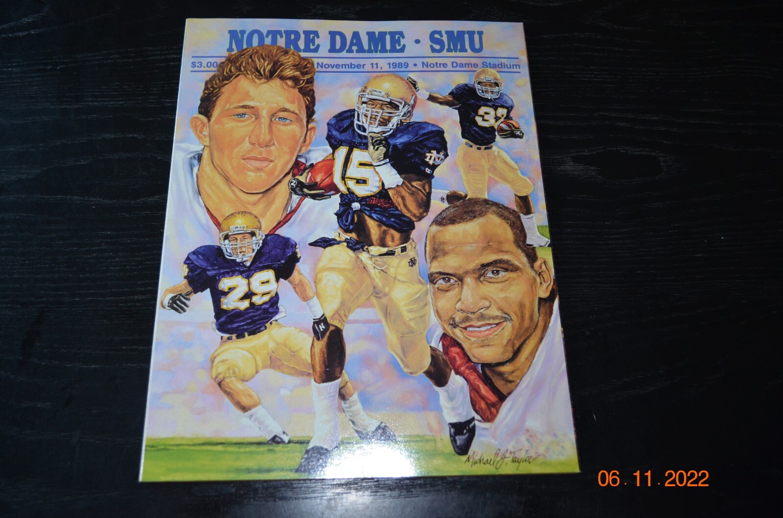 NOTRE DAME VS. SMU PROGRAM 11-11-1989 | eBay