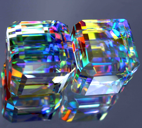 Loose Gemstone 233 Ct Natural Mystic Topaz Multi Colour Cube Shape ...