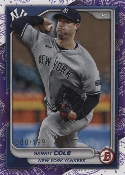 2024 Bowman - Gerrit Cole #60 Purple Pattern /199 for sale online | eBay