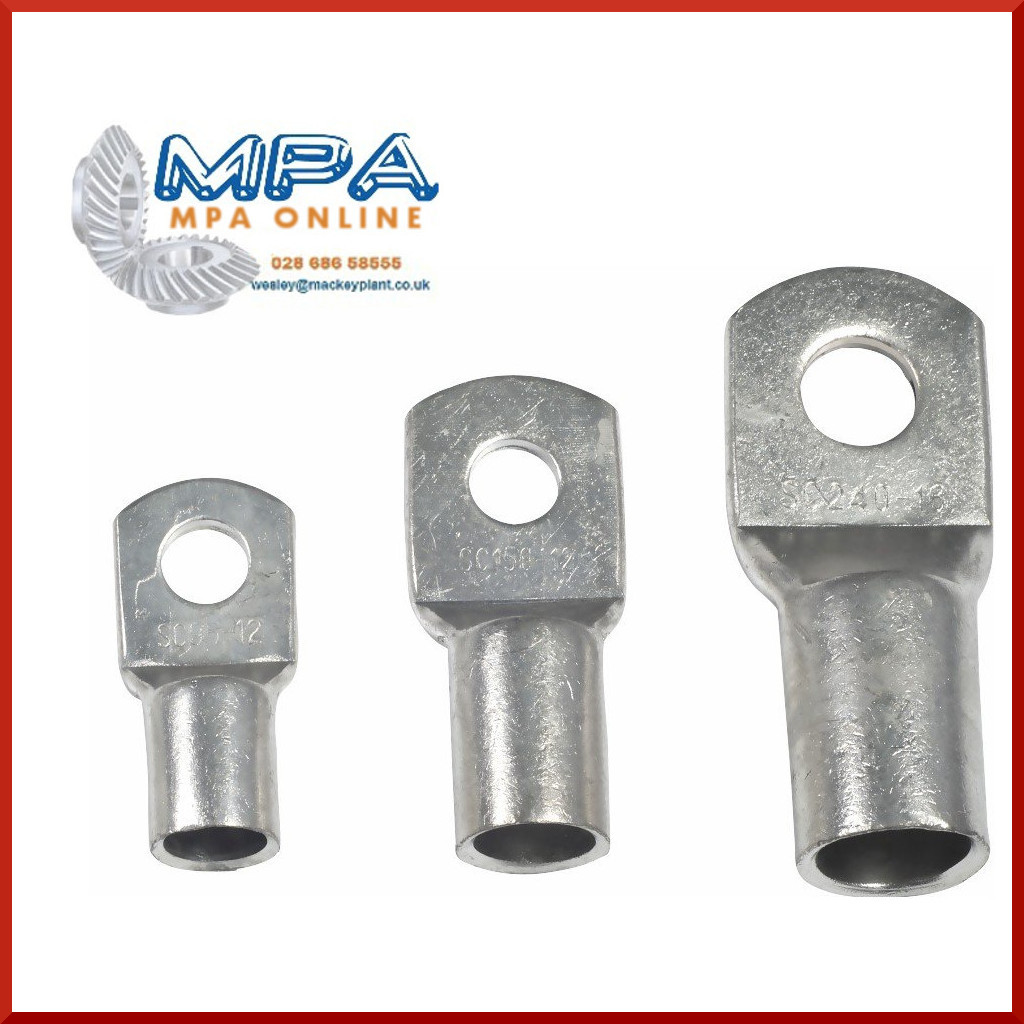PACK OF 2 BATTERY CABLE LUGS/EYELETS FOR 16 - 70mm2 CABLE WITH 6 - 12mm ...