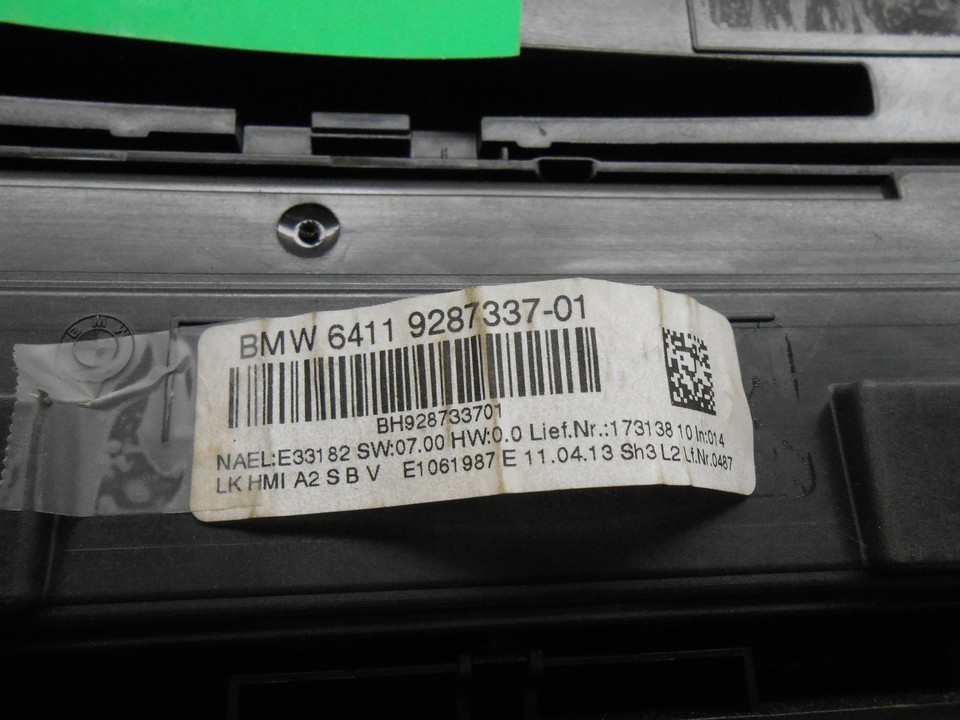 13 BMW 320 climate control 64119287337 9287337 ic# 58769 RG0089 | eBay