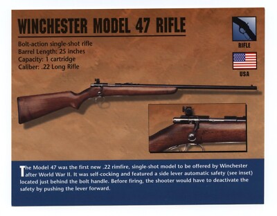 Winchester Model 47 Rifle Atlas Classic Firearms Card | eBay
