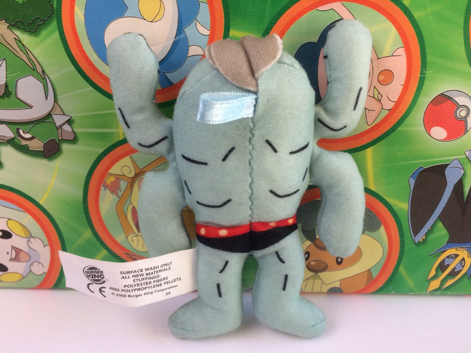 Pokemon Plush Machamp toy Set Poke doll stuffed figure go toy Burger ...