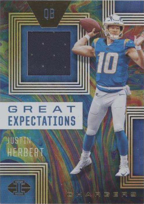 2020 Panini Illusions - Great Expectations Relics Justin Herbert #GE3 ...