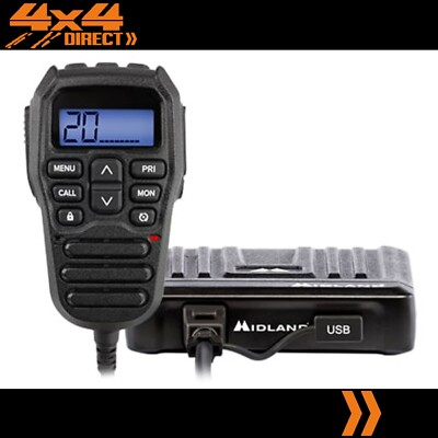 MIDLAND MINI COMPACT HYBRID UHF CB RADIO WITH REMOTE SPEAKER MIC ML802 ...