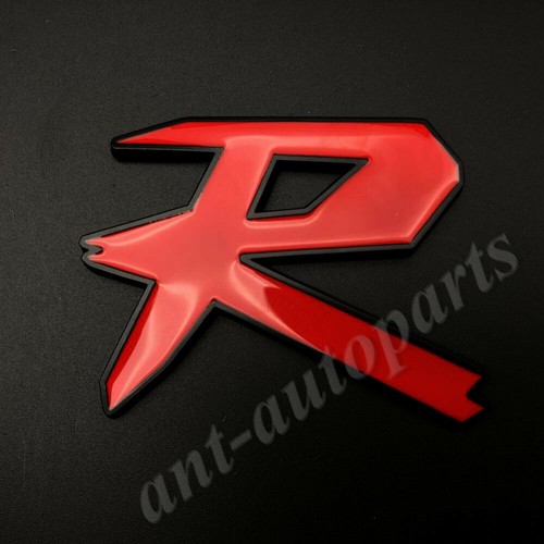 3D Metal R Racing Car Trunk Rear Fender Emblem Badge Decal Sticker Type ...