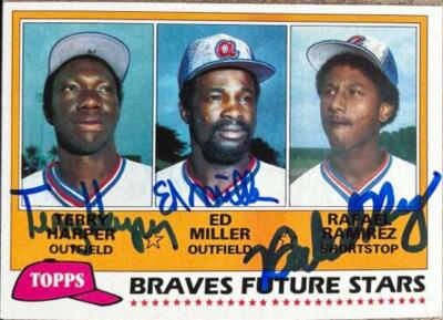 Terry Harper, Ed Miller & Rafael Ramirez Autographed 1981 Topps #192 | eBay
