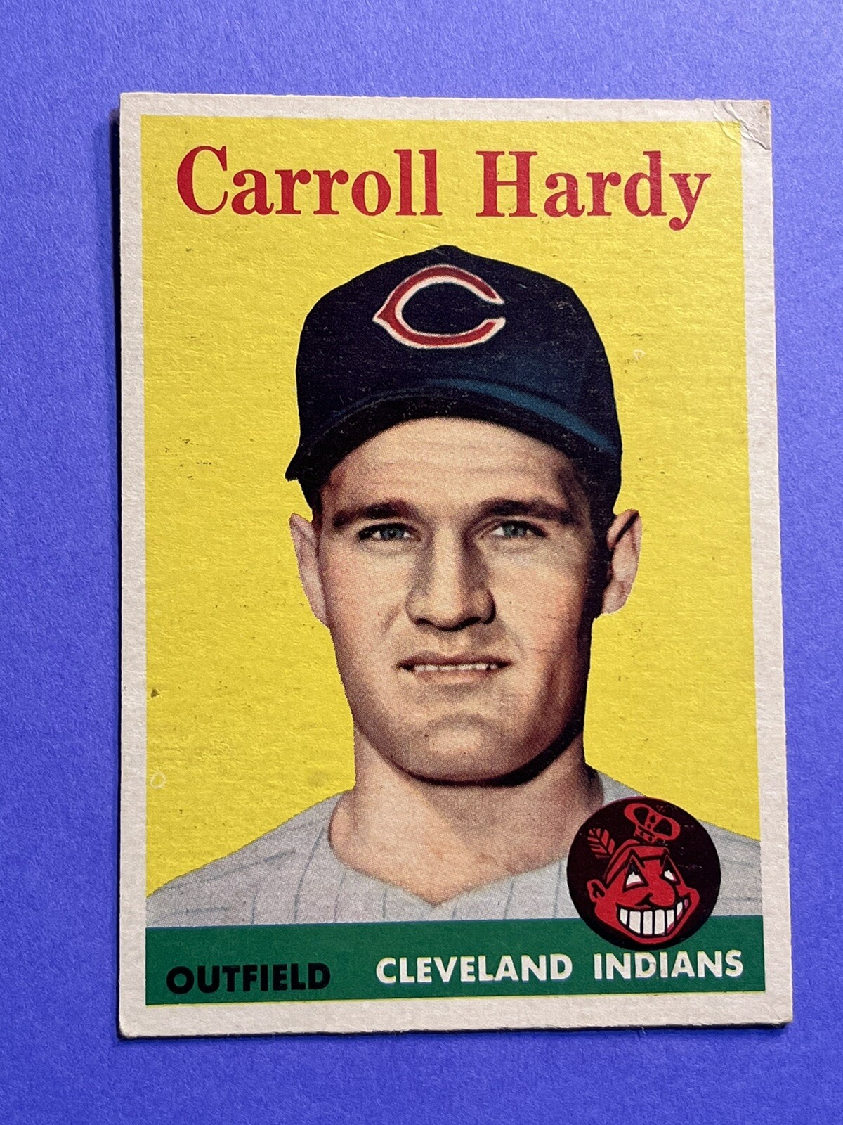 1958 Topps Baseball #446 Carroll Hardy EX Vintage Cleveland Indians SP ...