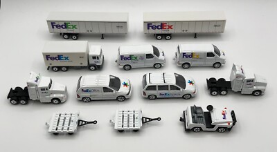 Lot of 12 Super Rare Diecast FedEx Kinkos Delivery Vehicles Real Toy 1/ ...