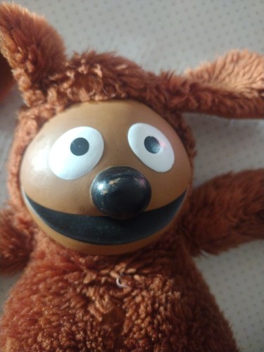 RARE Vintage Jim Henson's Rowlf the Dog Muppets Plush w/ Vinyl Face 12 ...