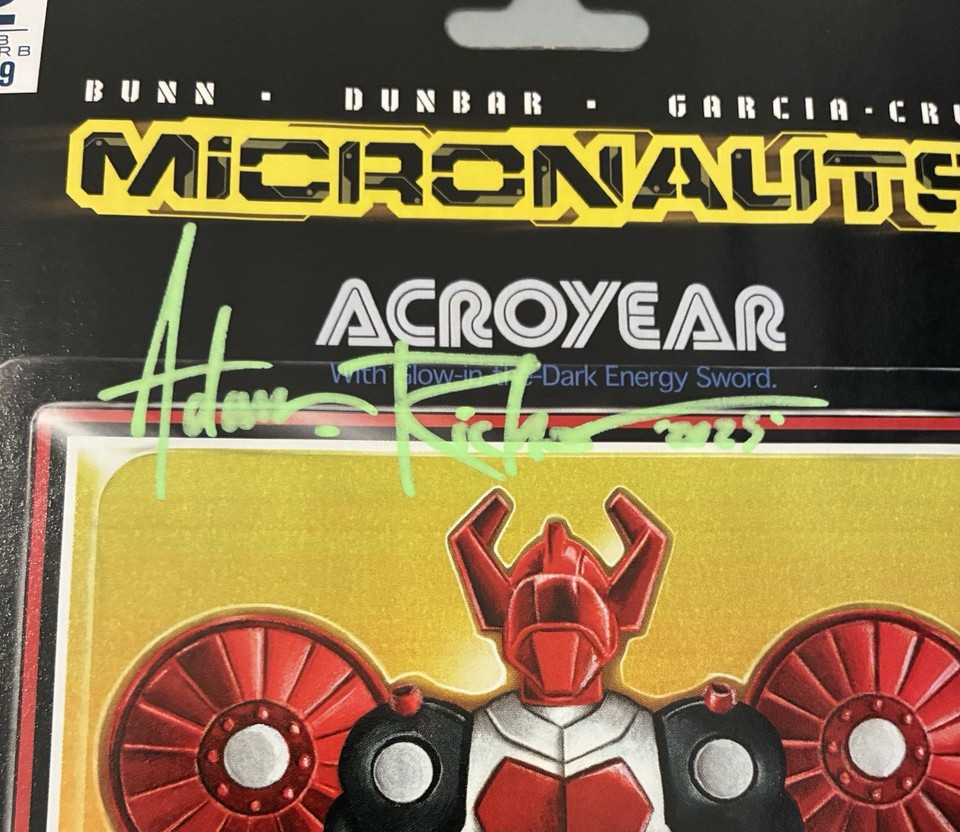Adam Riches Signed IDW Micronauts #2 Acroyear Action Figure Variant ...