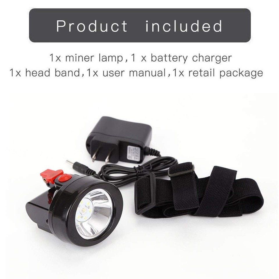 Rechargeable Cap Mining Lamp 1+6 LED Light Source Coal Miner Light for ...
