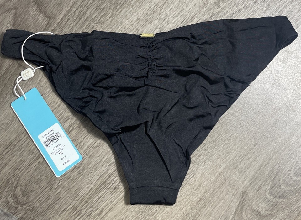 Beach Bunny Stephanie Full Coverage Bottom Black 2X Swimwear Bikini NEW ...