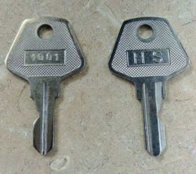 H-S 1001 Register Key Pair Fits CRS Model 18 160018 Cash Drawers HS-502 ...