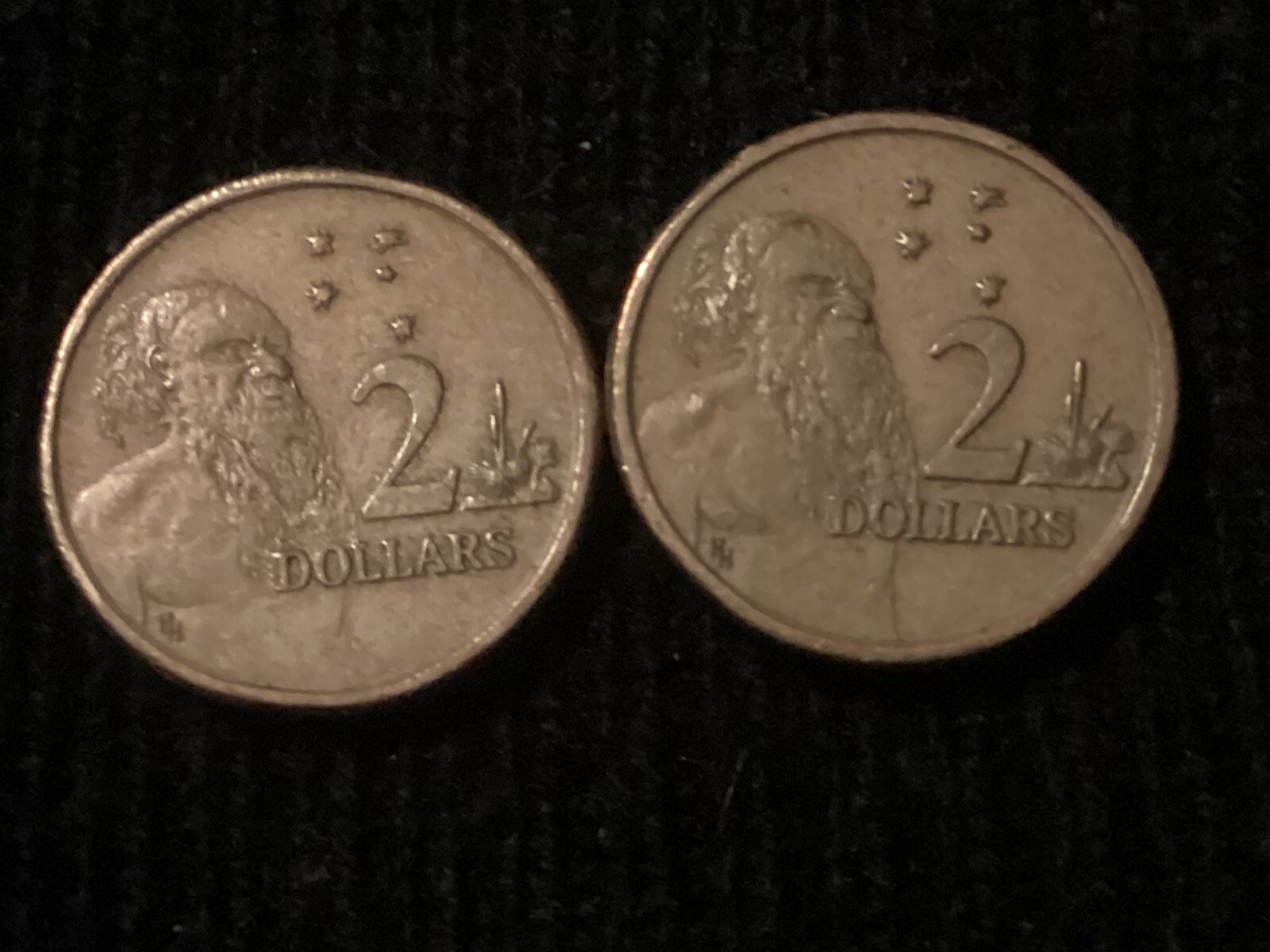 $2 TWO DOLLAR AUSTRALIAN COINS - YRS 1988 & 1989…HH/RDM - ON BOTH COINS ...