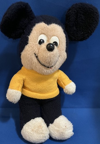 MICKEY MOUSE 10" Vintage Knickerbocker Plush Stuffed Animal 1976 WALT ...
