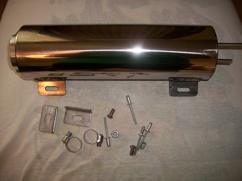 HOT ROD STAINLESS STEEL RADIATOR COOLANT OVERFLOW TANK 3"X10" 32 OZ ...