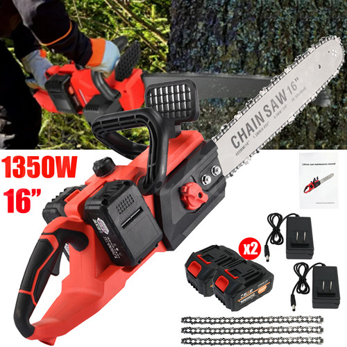 16" Cordless Chainsaw 42V Brushless Electric Handheld Chain Saw w ...