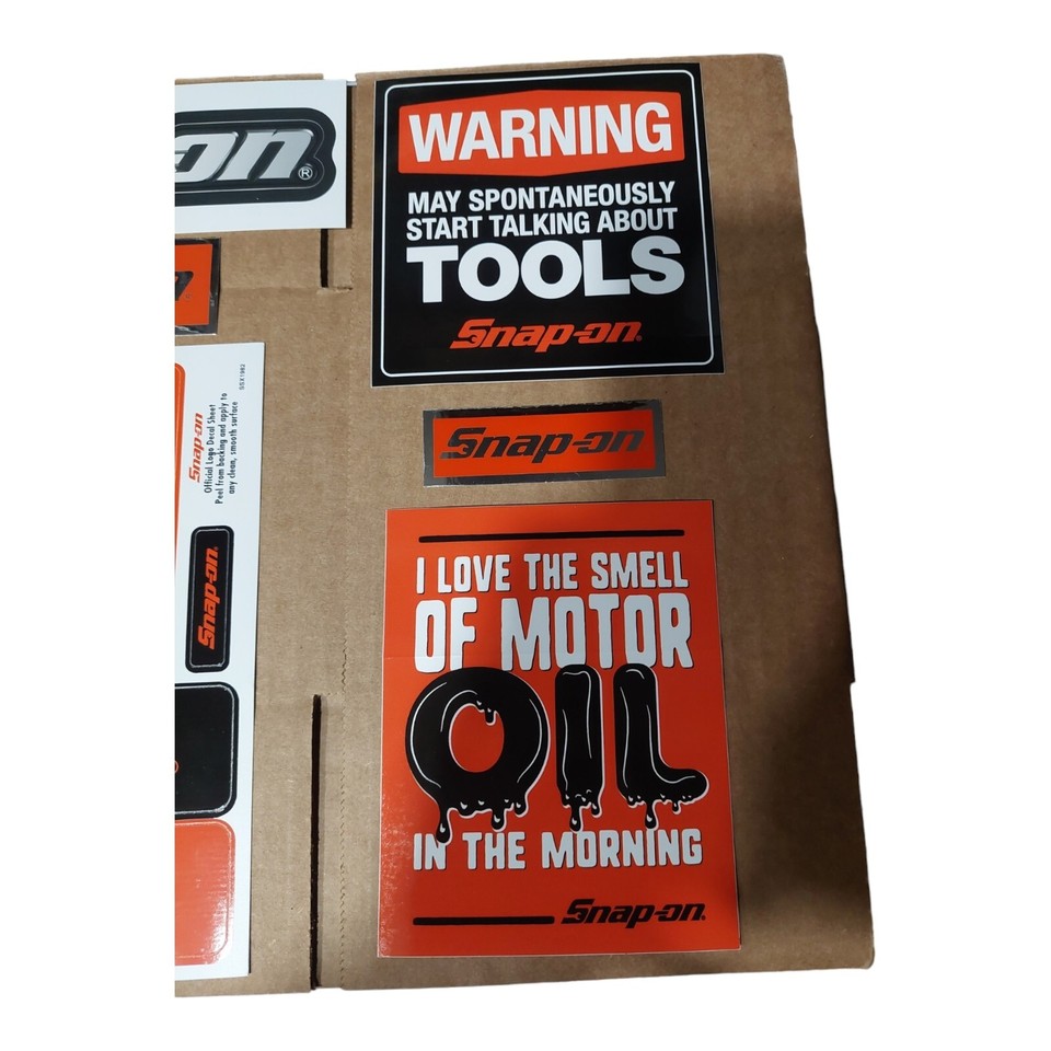 Genuine Snap-on Tool Logo Bundle Sticker Sheet Various Size Stickers ...