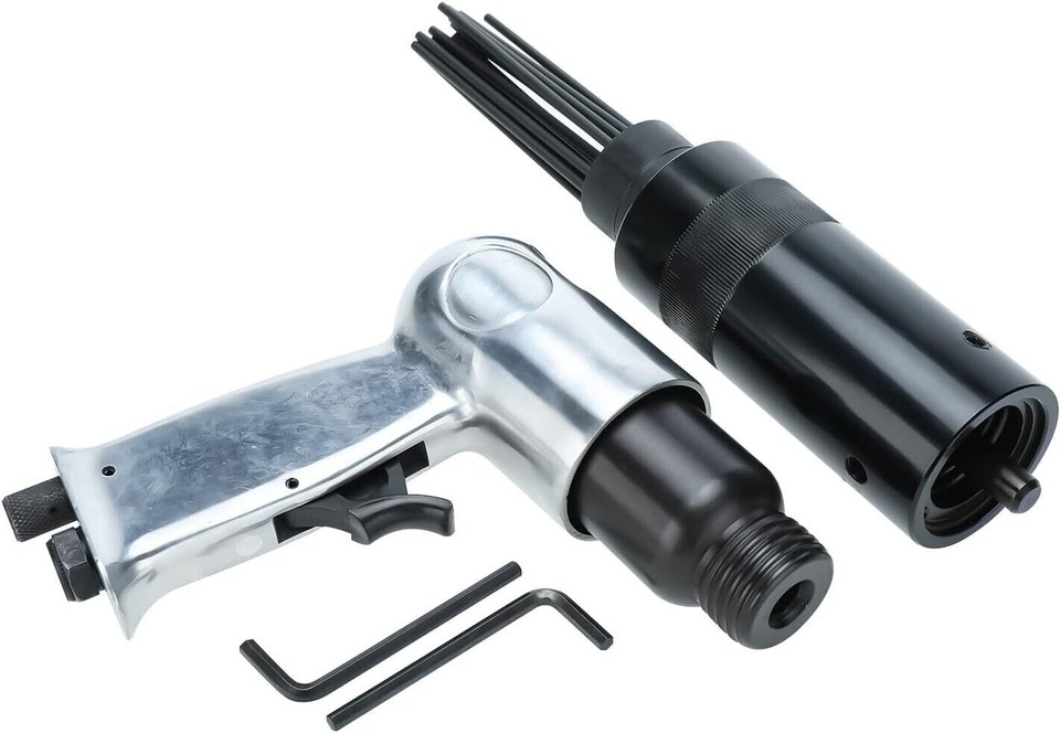 Compact Air Needle Scaler Pneumatic Tool Remove Rust Scale Slag with 19 ...