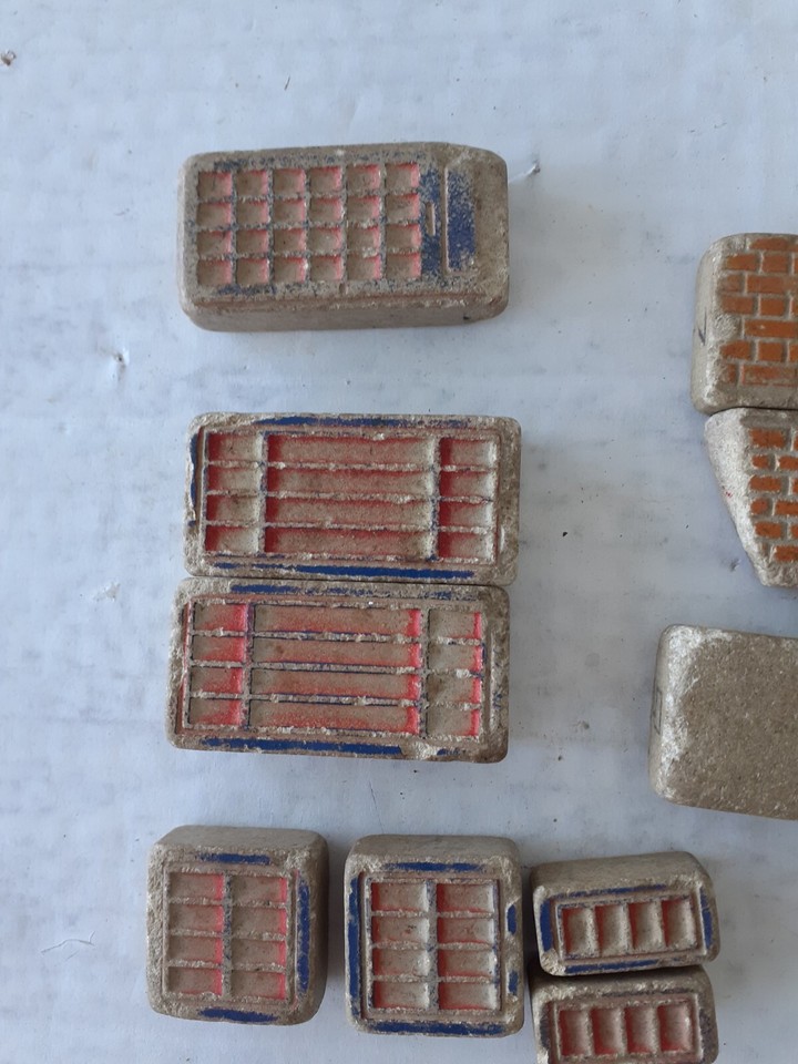 Vintage Stone Building Bricks Toy Blocks Vintage | eBay UK