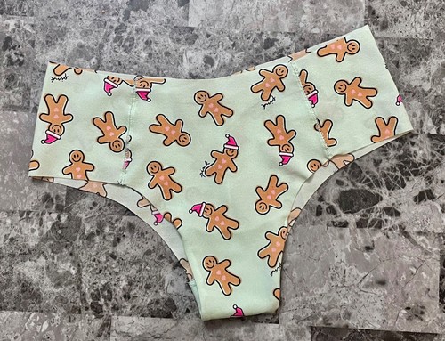 NWT VICTORIA'S SECRET PINK GINGERBREAD MAN SANTA HAT NO SHOW CHEEKY ...