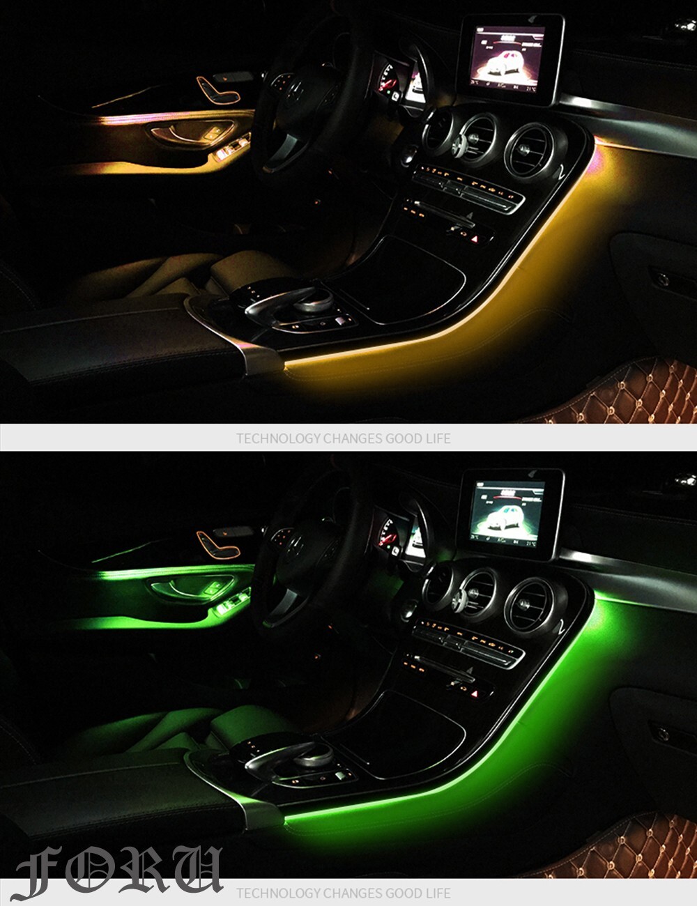 Mercedes-Benz C Class W205 GLC X253 64 Colors Air Vent LED Ambient ...