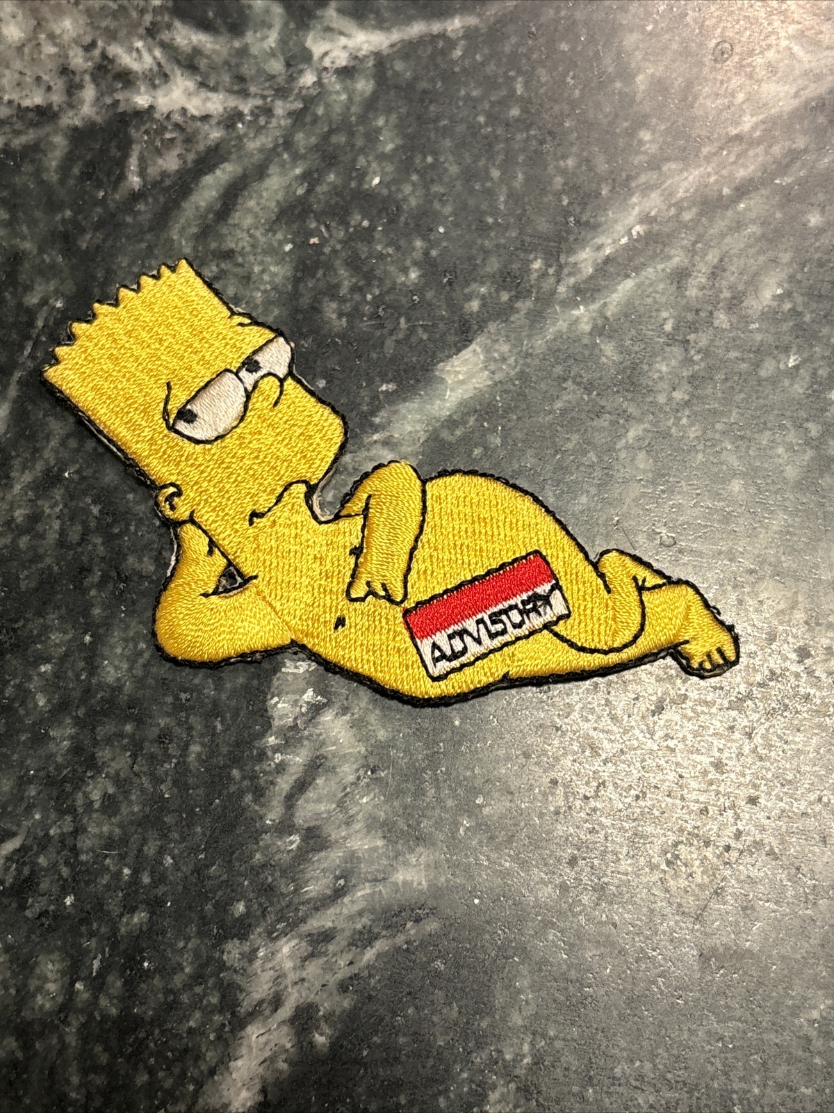 The Simpsons Bart Simpson Advisory Iron On Embroidered Patch Cartoon 3 ...