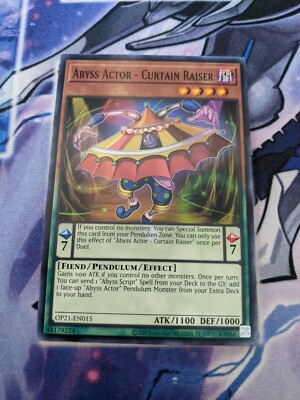 Yu-Gi-Oh! Abyss Actor - Curtain Raiser - OP21-EN015 NM Common Unlimited ...