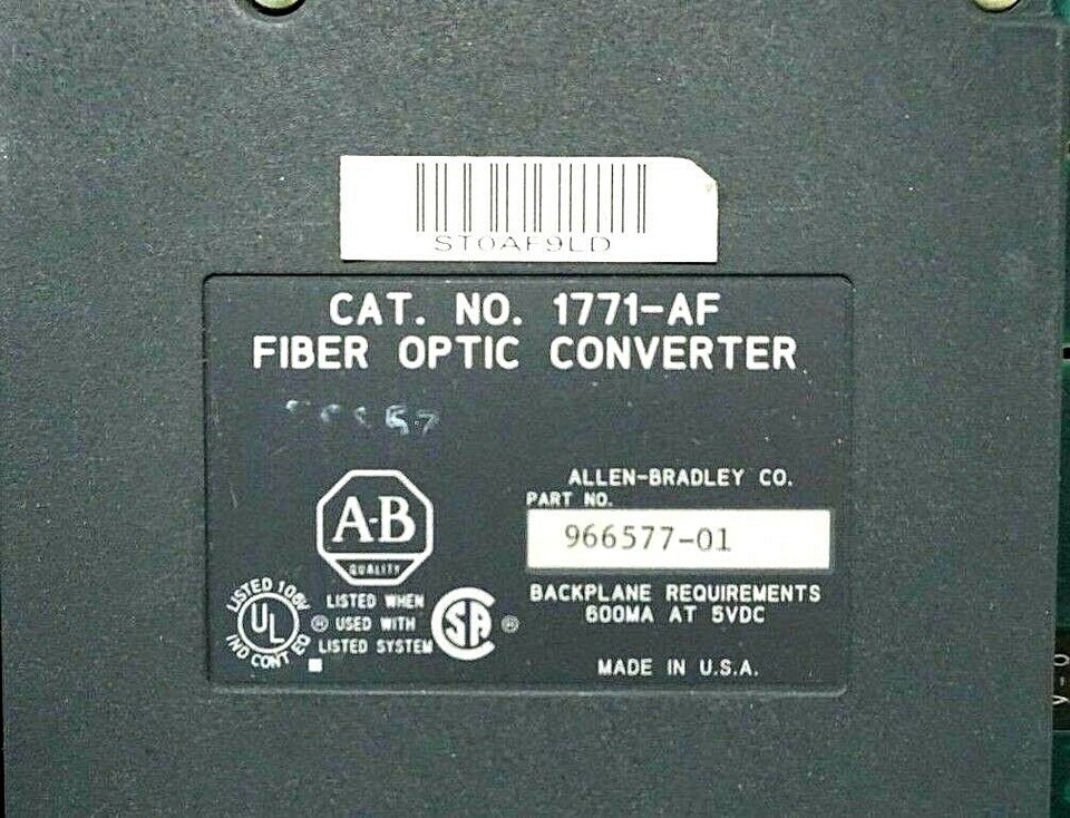 USED ALLEN BRADLEY 1771-AF FIBER OPTIC CONVERTER 1771AF | eBay
