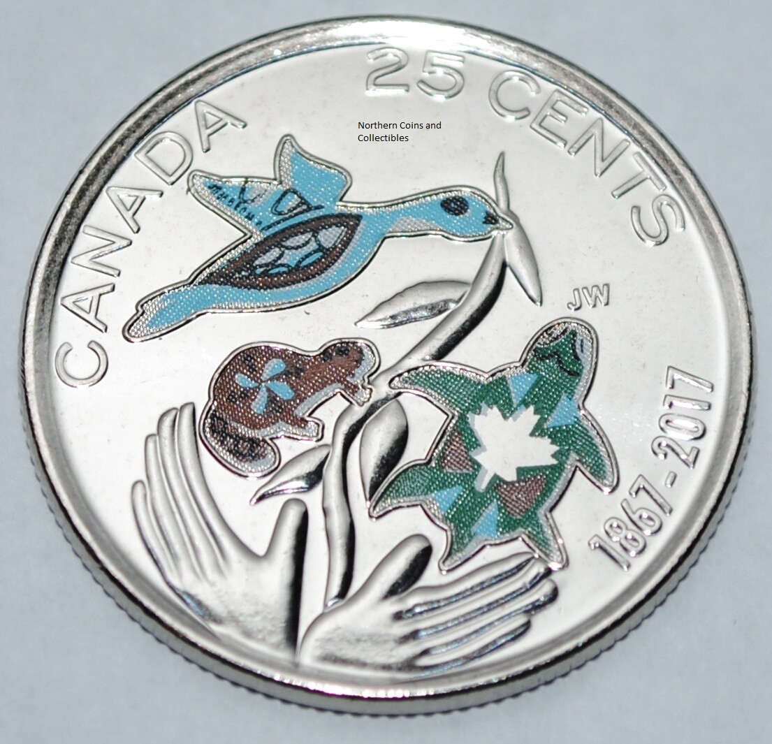 Canada 1867-2017 BU 25 Cents Coloured 150th Anniversary -Hope For A ...