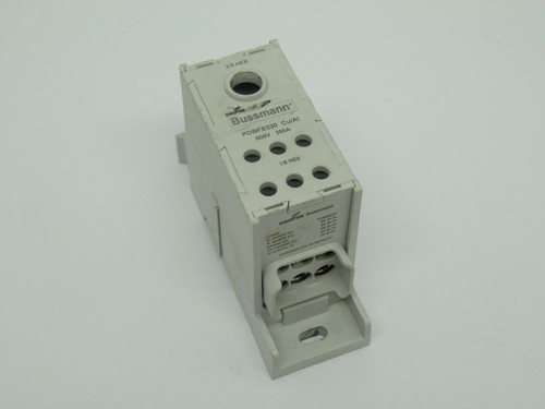 Cooper Bussmann PDBFS330 Power Distribution Block Cu/Al 600V 380A USED ...