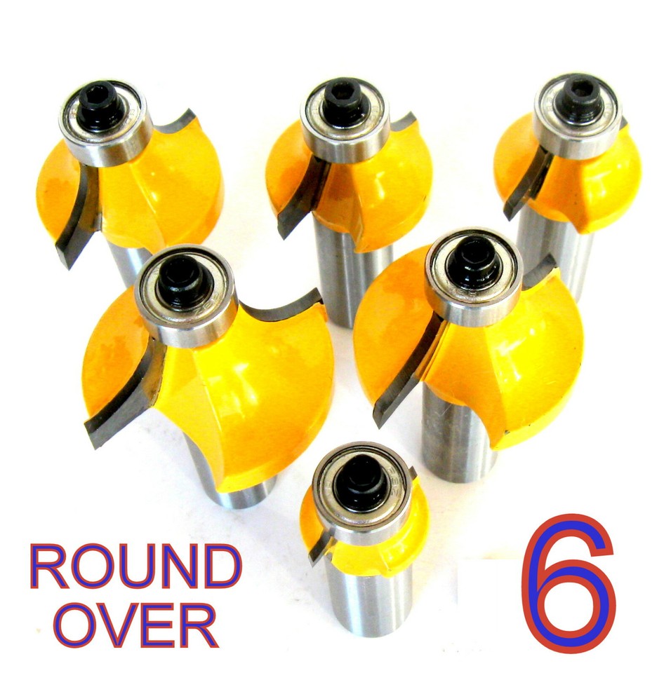 6pc 1/2 Shank Edge Forming Round Over Router Bit Set sct-888 | eBay