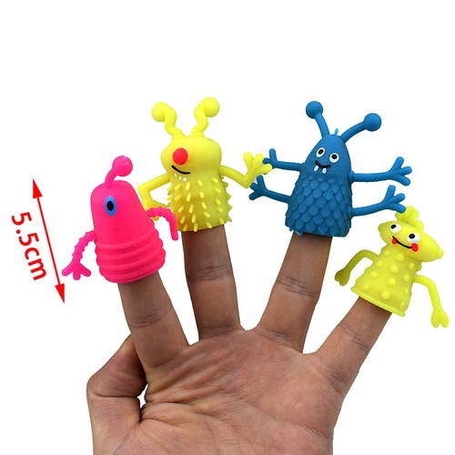 4Pcs/Set Expression Hand Puppet Children Finger Puppet Parent ...