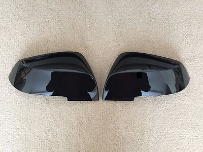 GLOSS BLACK WING MIRROR COVERS FITS BMW 1/2/3/4 SERIES X1 I3 F20 F21 ...