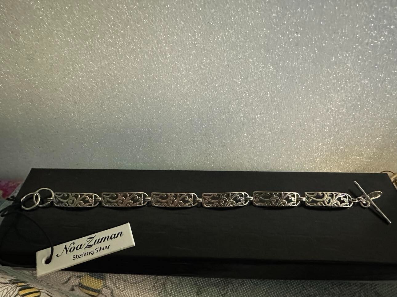 Beautiful Noa Zuman Sterling Silver 925 Linked toggle Bracelet New w ...