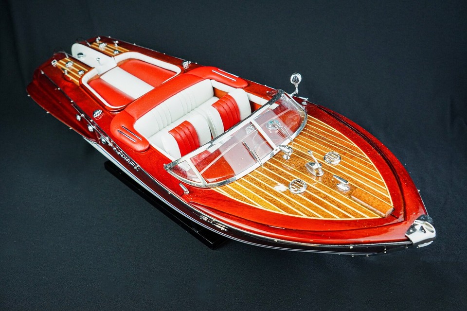 1:16 Riva Aquarama Boat 21" Wooden Ship Handcrafted Model Italian Speed ...