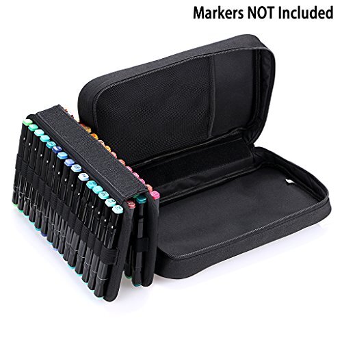 60 Slots Art Marker Carrying Case Lipstick Organizer Canvas Markers ...