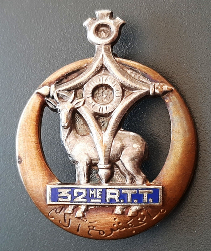 Insigne 32° RTT Sahara 1940 Régiment Tirailleurs Tunisiens WWII ...