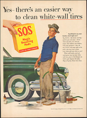 1953 Vintage ad for S.O.S. Magic Scouring Pads`Art Retro Car Bucket ...