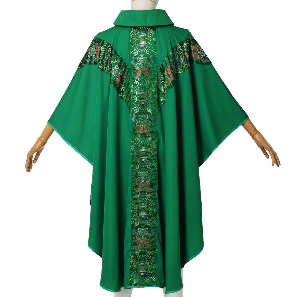 Catholic Clergy Vestments Celebrant Green Vestments Priest Chasuble ...