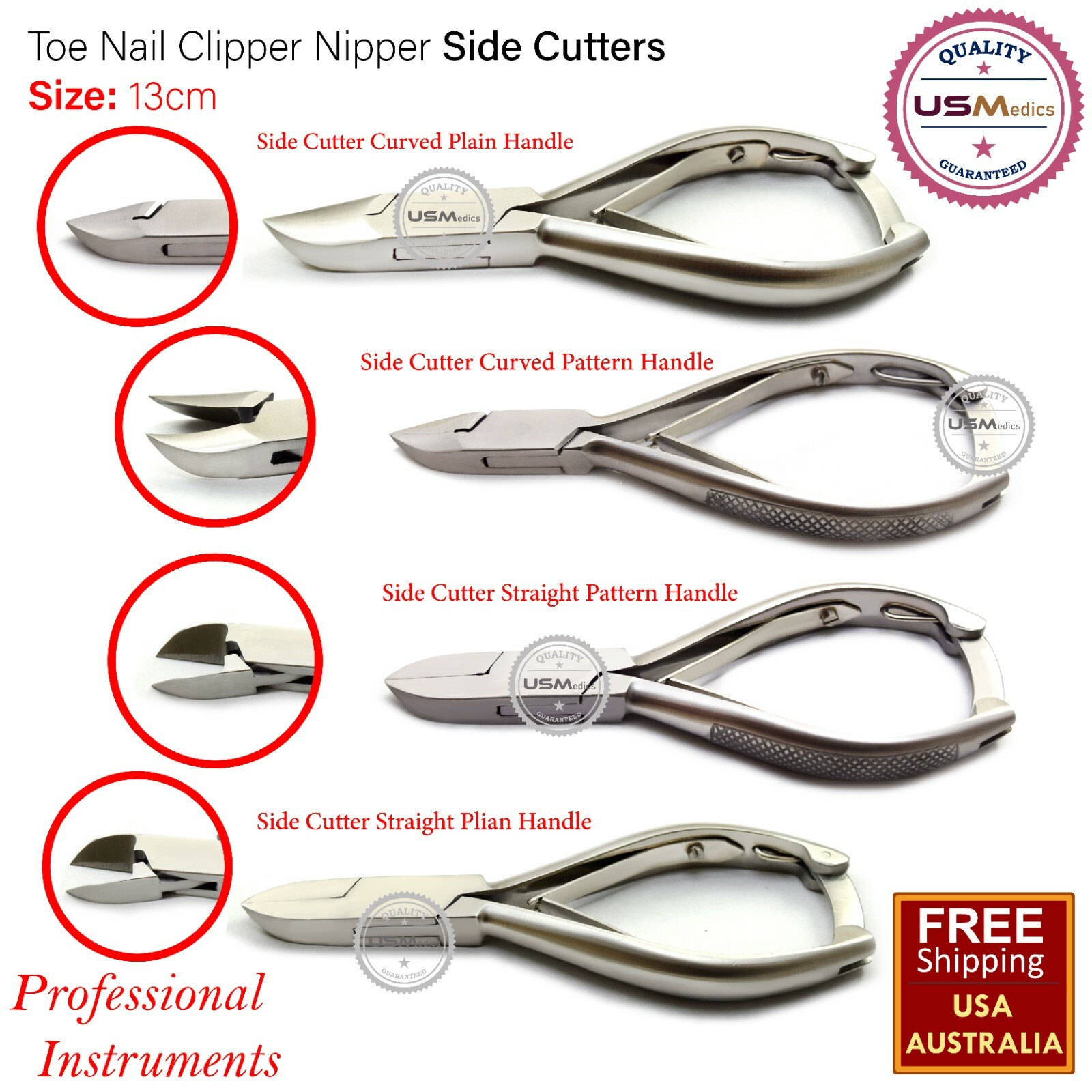 Professional Side Cutters Nail Clipper Cutters Chiropody Podiatry Nail ...