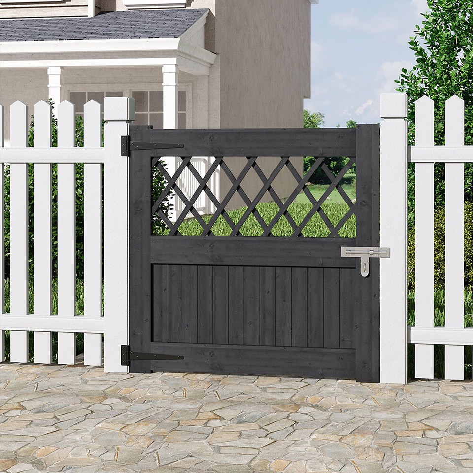 Wooden Gate Garden Privacy Pedestrian Fence Gate Decorative Trellace ...