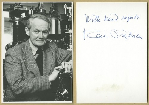 Kai Siegbahn (1918-2007) - Swedish physicist - Back signed photo ...