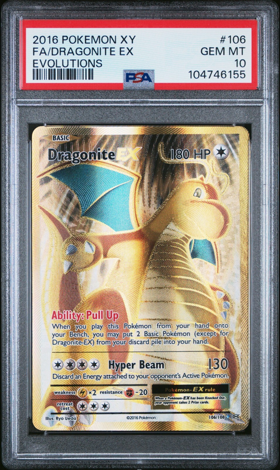 Dragonite ex 2016 XY: Evolutions #106/108 Holo (Full Art) Price Guide ...
