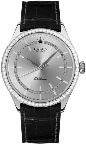 Rolex Cellini Time Self-Winding Automatic White Gold Case Mens Dress ...
