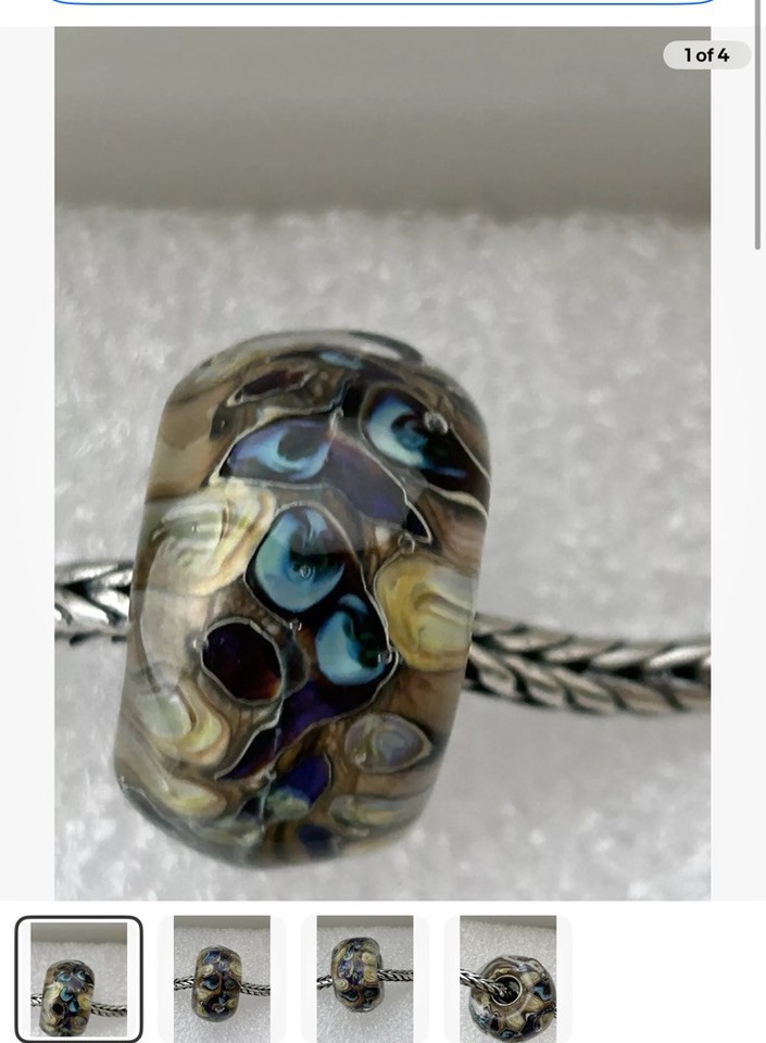 Rachel banjo beads.Trollbeads bracelet not included. 17mm x 13mm approx ...